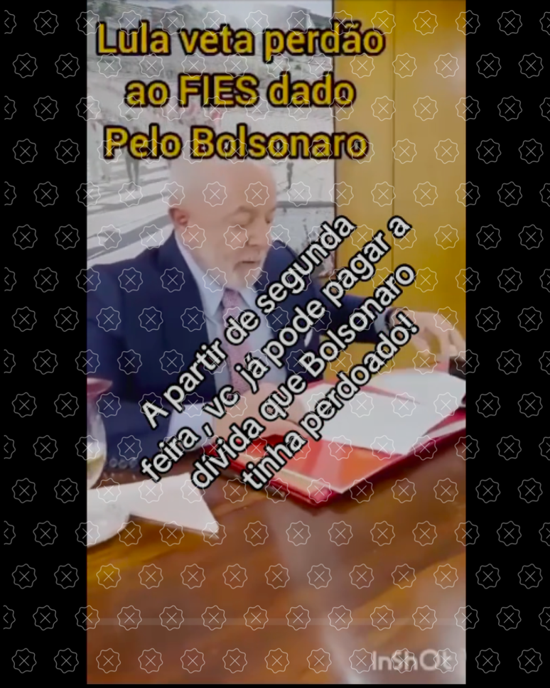 É falso que Lula cancelou perdão a dívidas do Fies