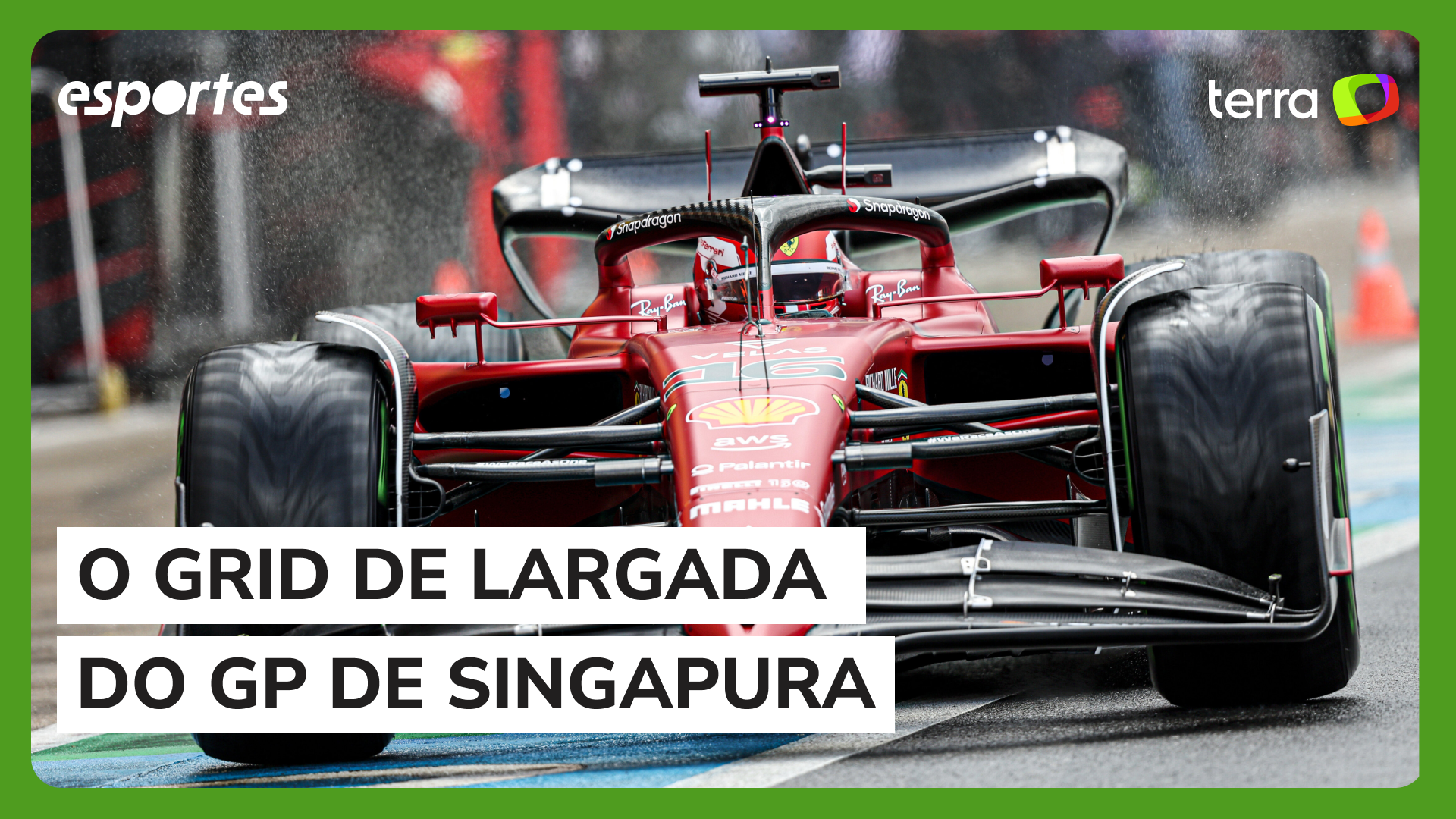 O grid de largada do GP de Singapura - Ao Vivo - F1Mania - Terra