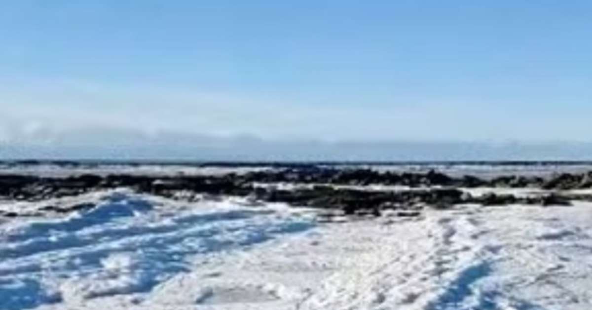 Ondas congelam na Patagônia Argentina