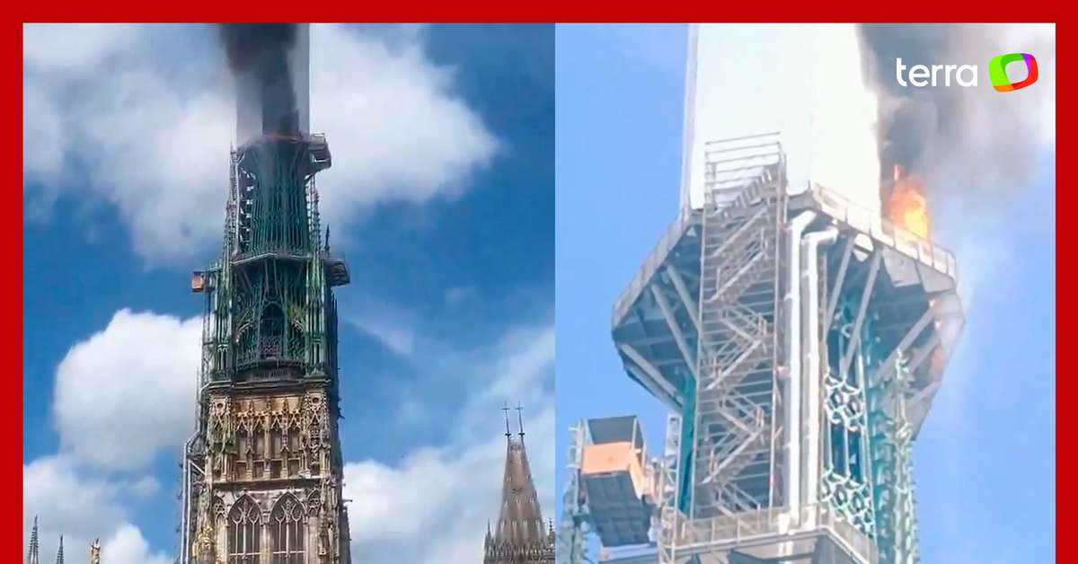 Incêndio atinge torre de catedral no interior da França - ÍCONE DA ...