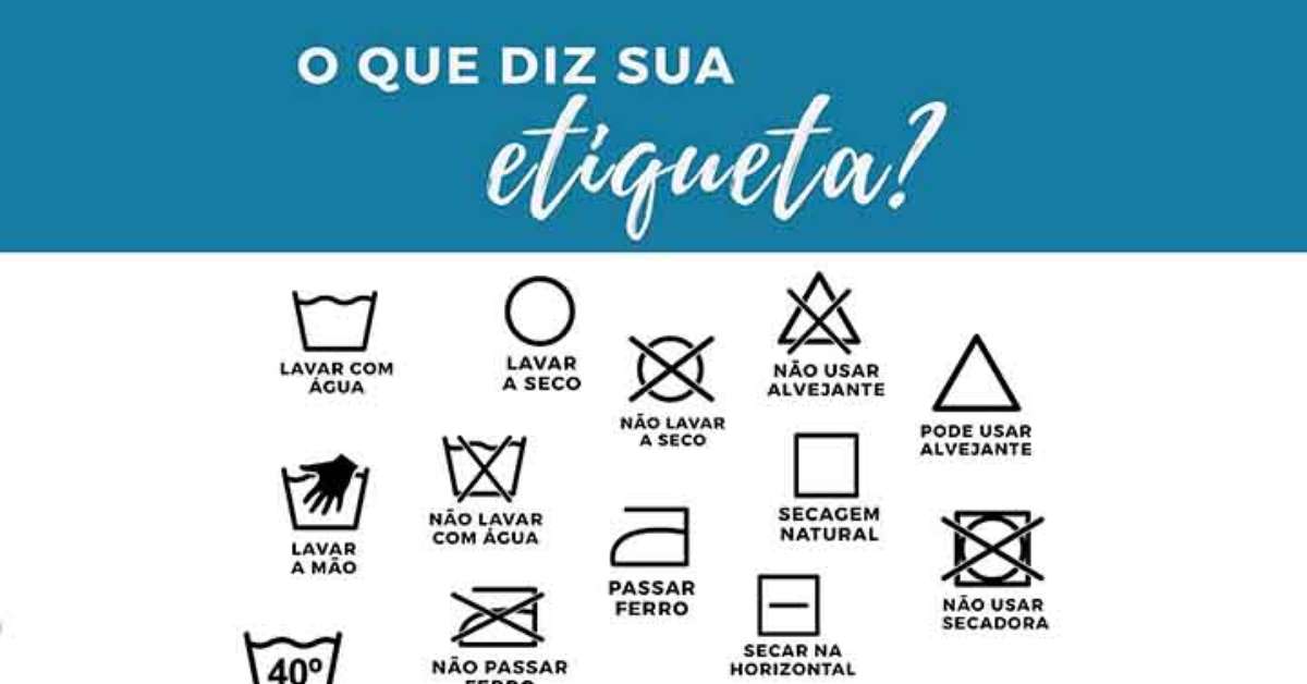Entenda os símbolos nas etiquetas das roupas para saber conservá-las