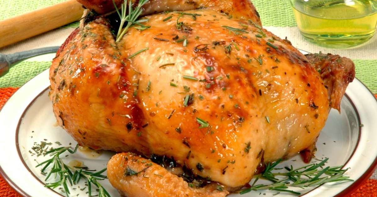 Frango assado com ervas
