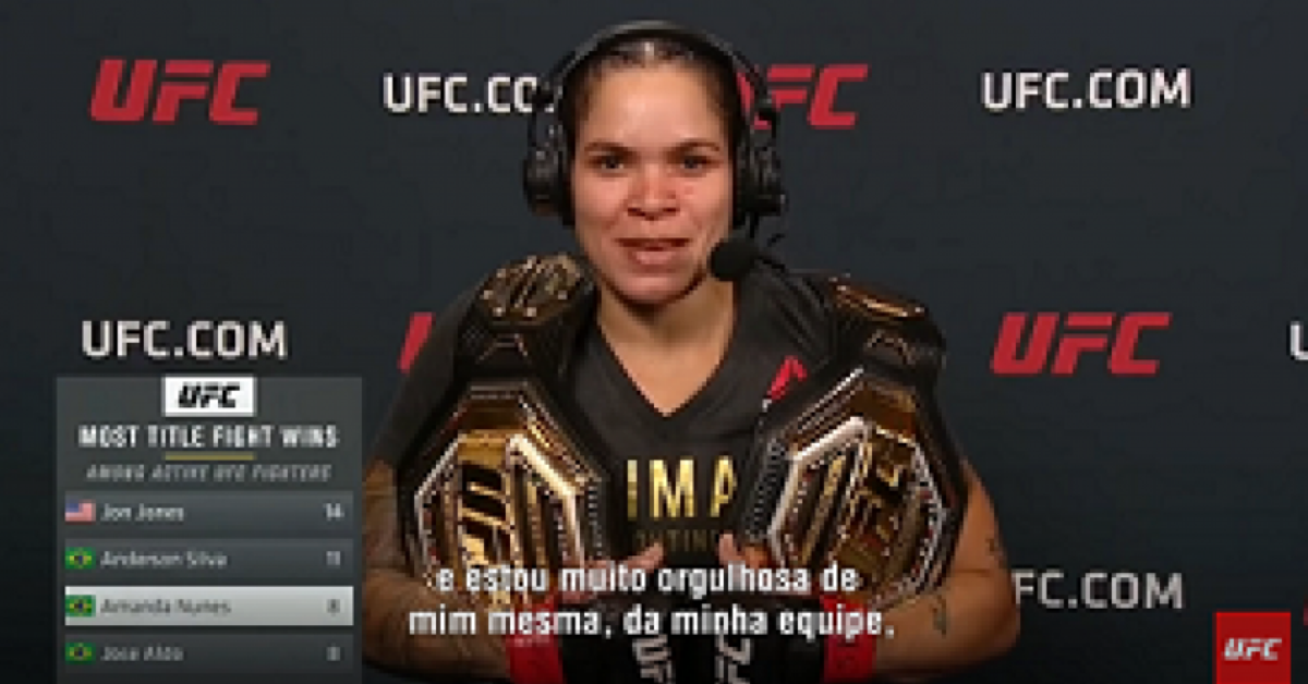 Amanda Nunes fala em 'pausa' até 2021 e exalta feitos atingidos na ...