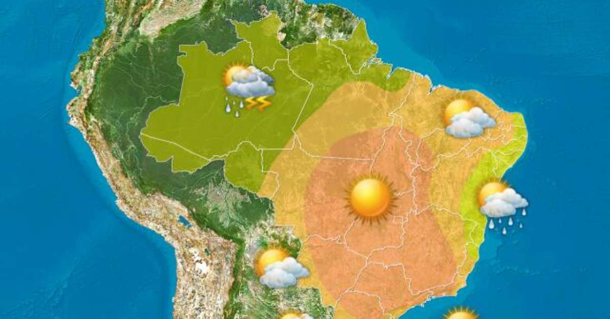 Domingo de calor extremo em várias áreas do Brasil