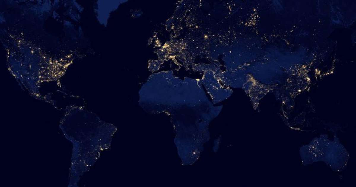 Google Earth usa imagens da Nasa para mostrar Terra à noite