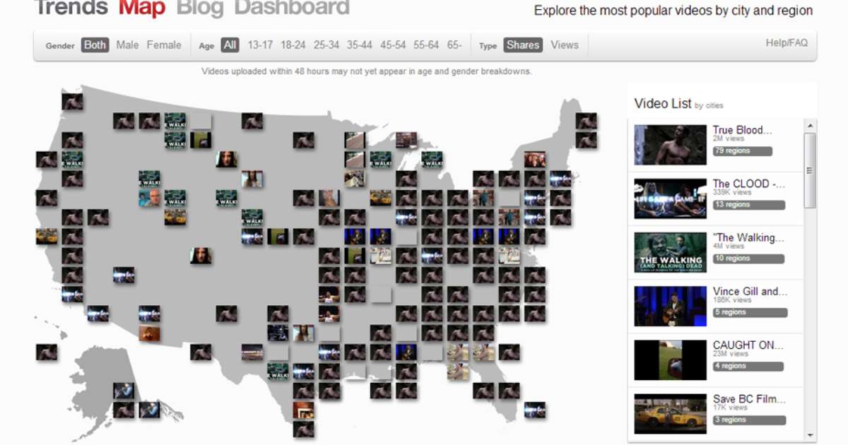 YouTube cria mapa interativo com vídeos mais populares do dia