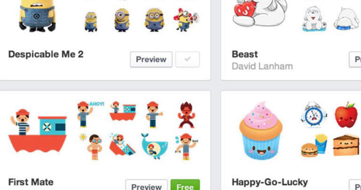 Facebook lança stickers gigantes para a versão em tablets e PCs