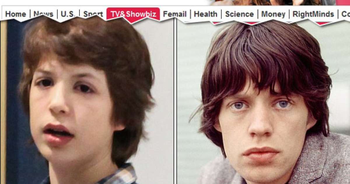 Com 14 anos, Lucas é comparado a Mick Jagger em foto antiga
