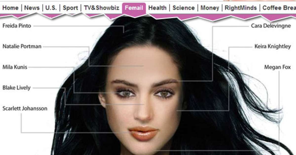 Queixo de Megan Fox e cabelo de Shakira: veja rosto perfeito Queixo de Megan Fox e cabelo de Shakira: veja rosto perfeito