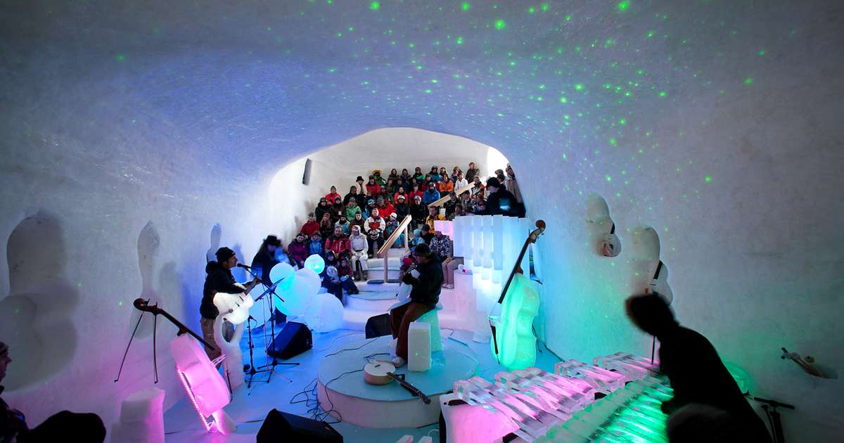 Veja fotos do grupo sueco que faz música com instrumentos de gelo
