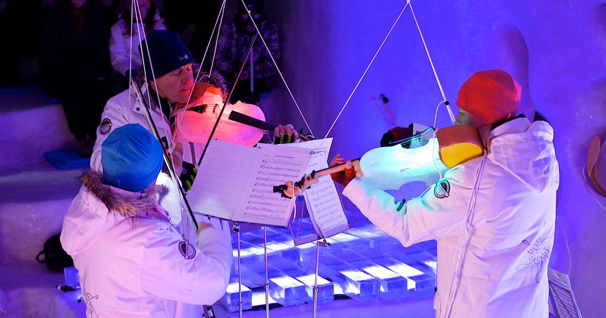 Grupo sueco ganha popularidade com instrumentos de gelo e shows a -5ºC