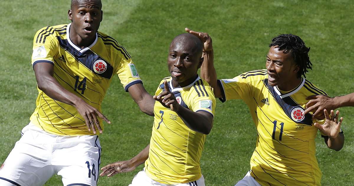 1º gol da Colômbia na Copa 2014 tem comemoração 'armeration'