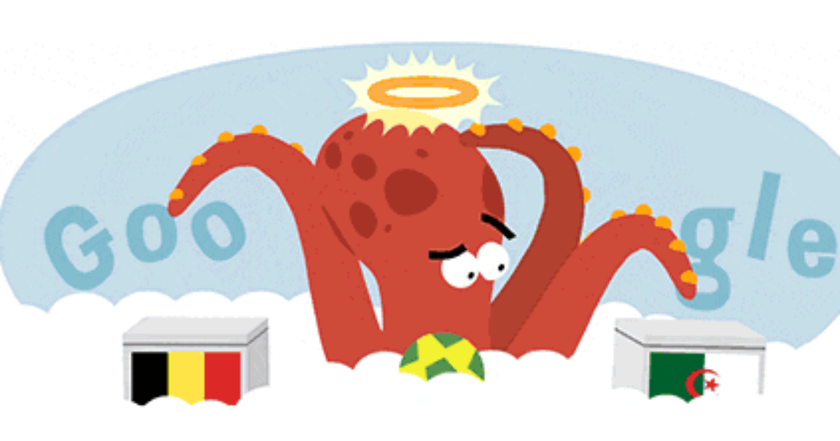 Bélgica x Argélia: Google homenageia Polvo Paul antes do jogo