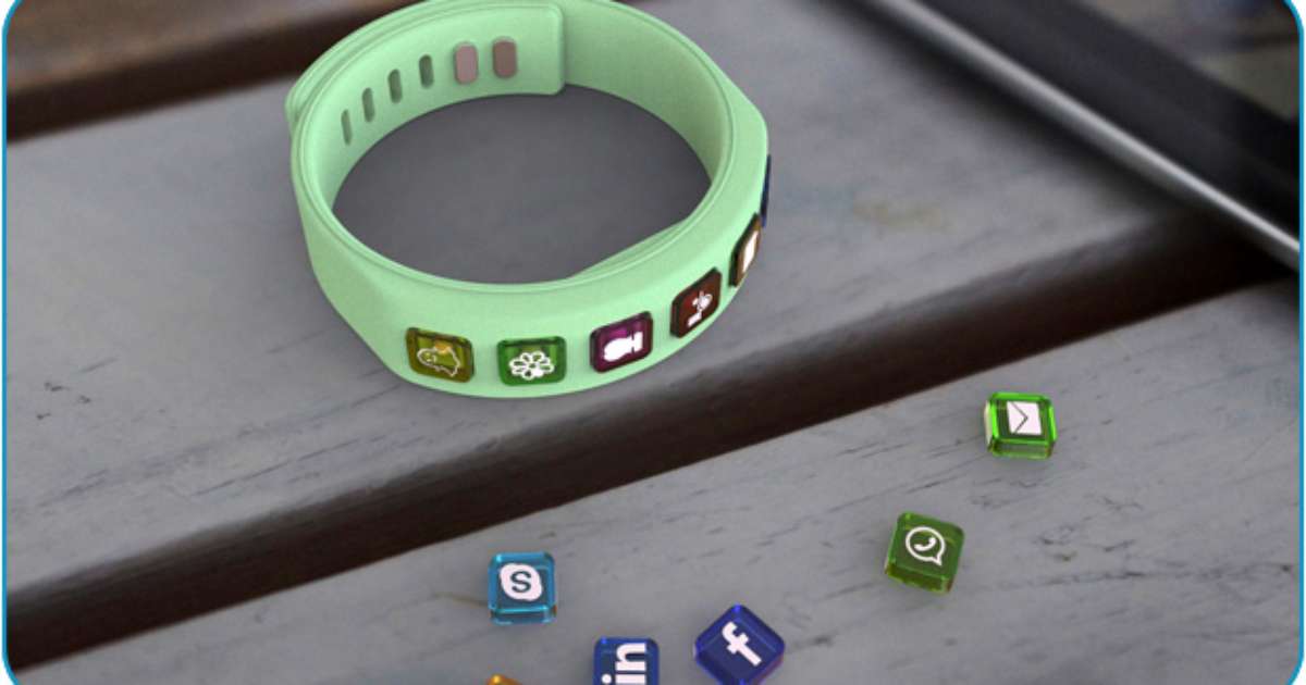 Pulseira inteligente tem "pingentes" para notificação de redes sociais