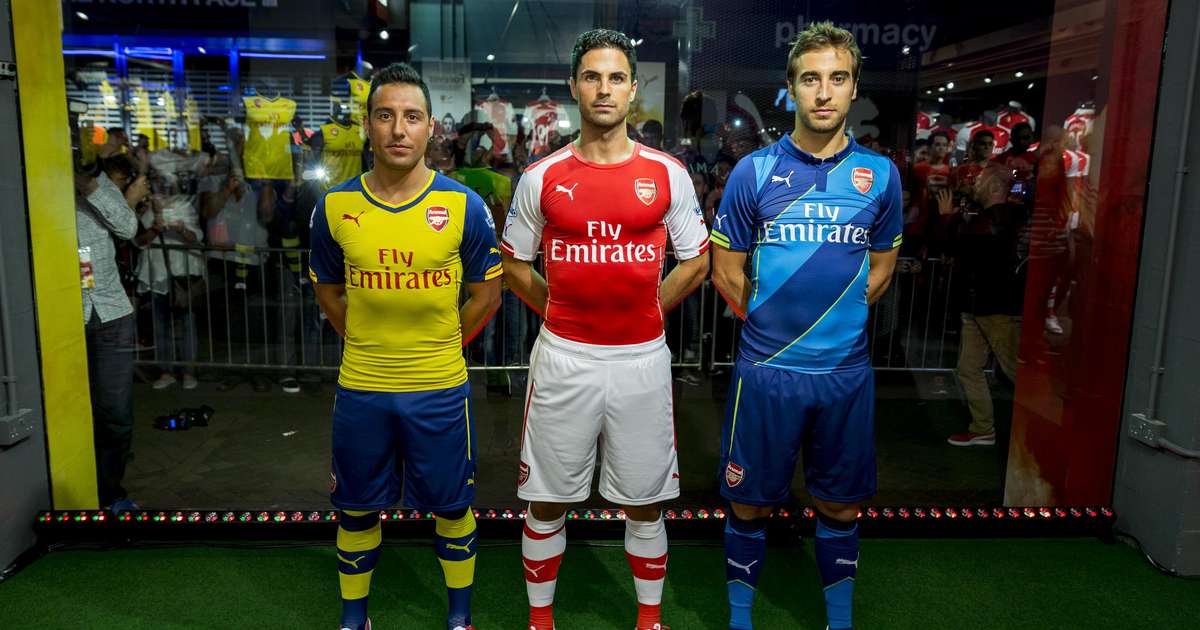 Arsenal apresenta novos uniformes para temporada 2014/2015
