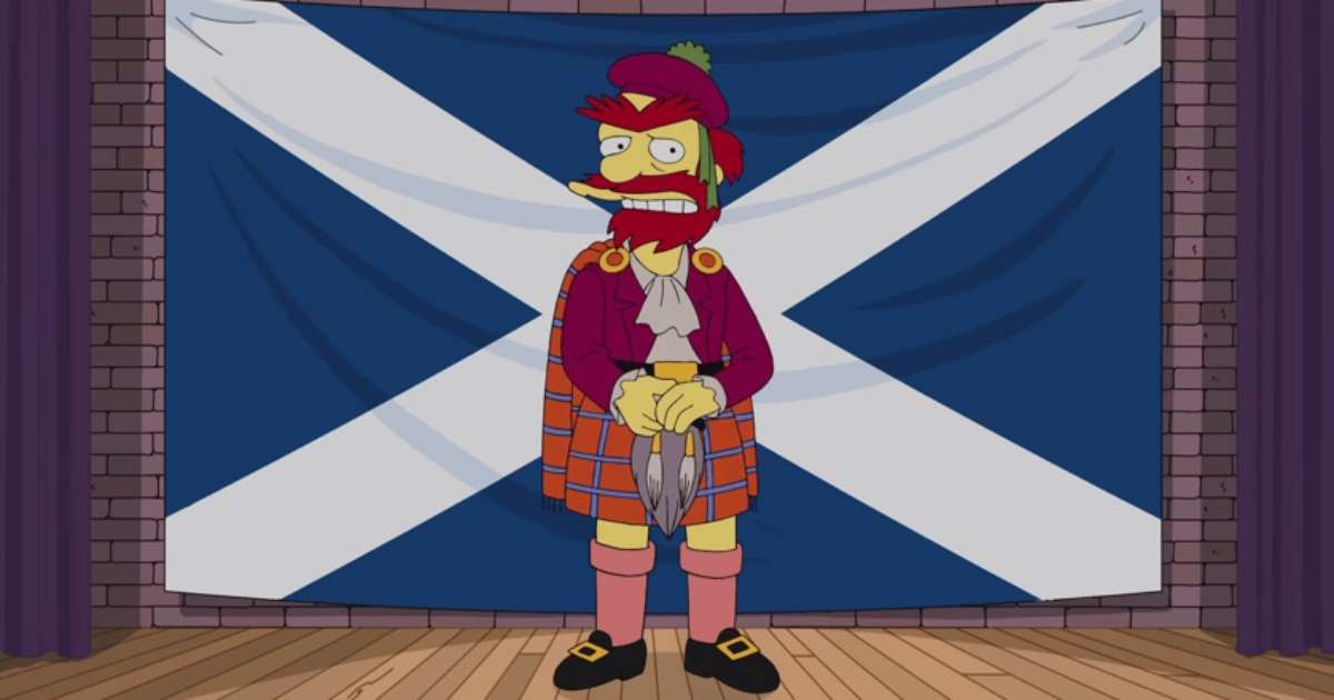 Personagem dos Simpsons defende independência da Escócia