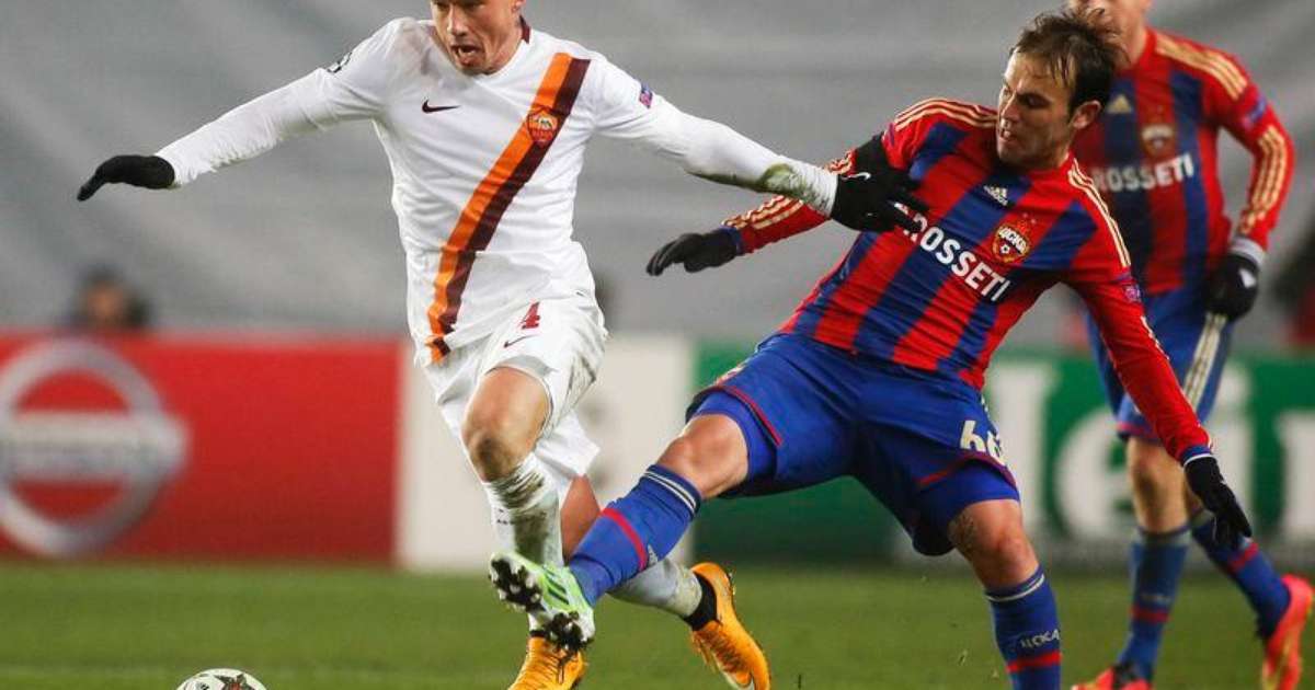 CSKA Moscou marca nos acréscimos e empata com a Roma