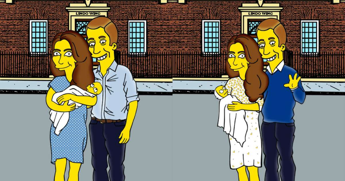 Charlotte Elizabeth Diana ganha versão 'Simpsons' com William e Kate