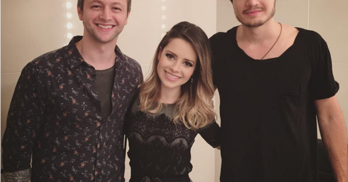Sandy e o marido Lucas Lima prestigiam show de Tiago Iorc em Campinas