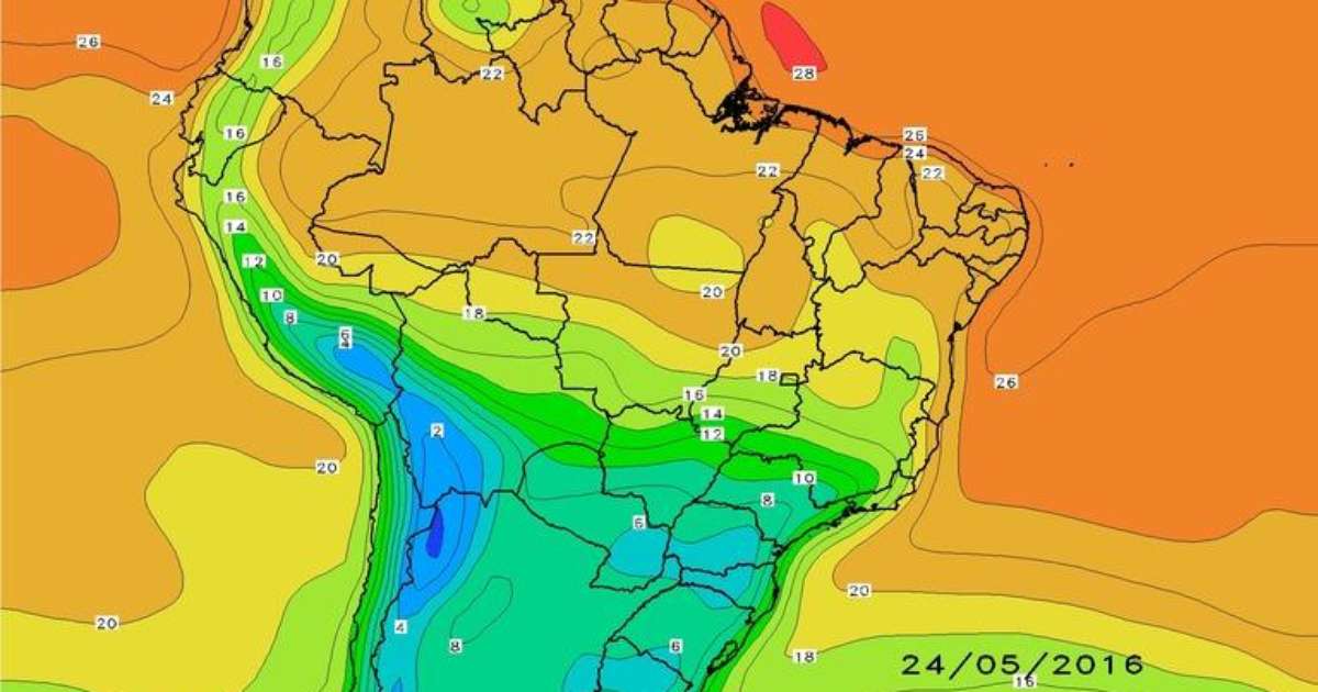 Friagem no AC, RO e sul do AM