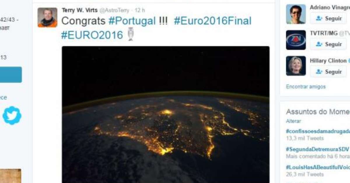 Astronauta da Nasa felicita Portugal por vitória na Eurocopa 2016