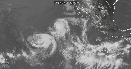 Irwin e Hilary continuam bailando no Pacífico Leste