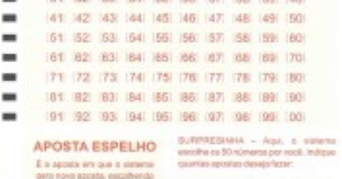 Regras do jogo da Lotomania