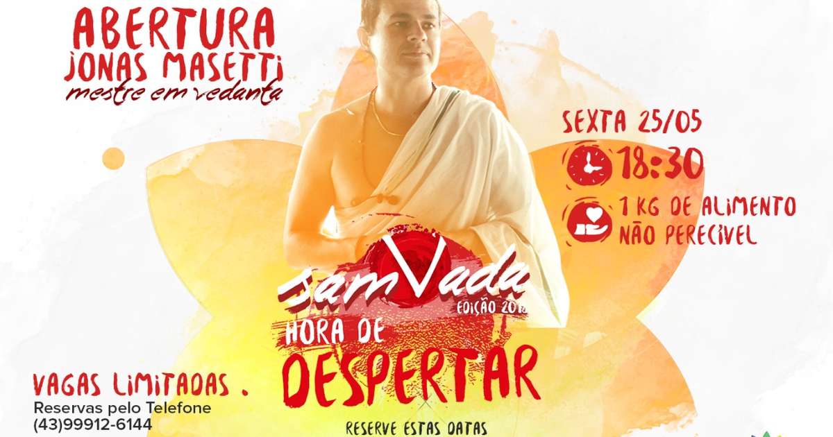 Jonas Masetti ministra o curso 'A Arte de Lidar com as Emoções' em ...