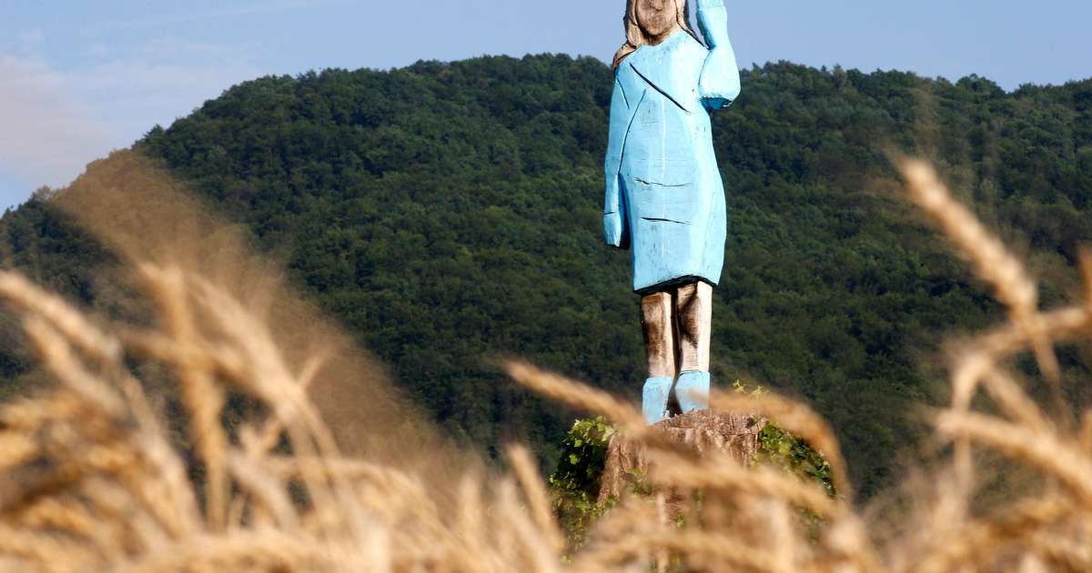 Escultura rústica de Melania Trump é revelada em região de seu ...