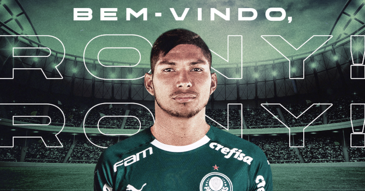 Palmeiras oficializa a contratação de Rony por cinco temporadas