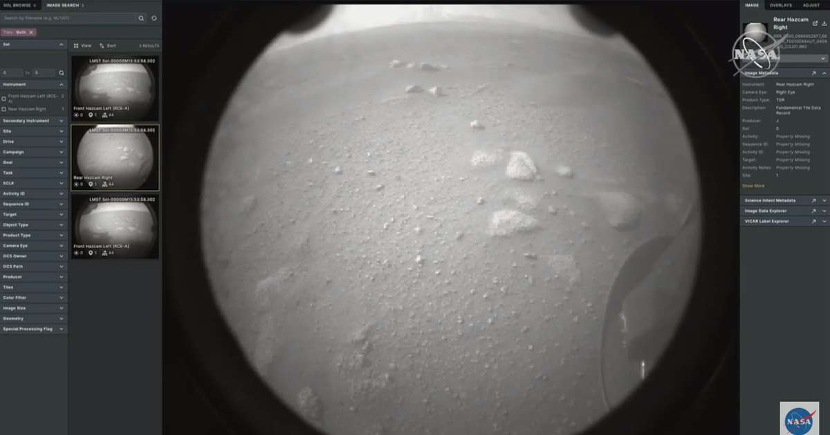 Robô Perseverance pousa em Marte