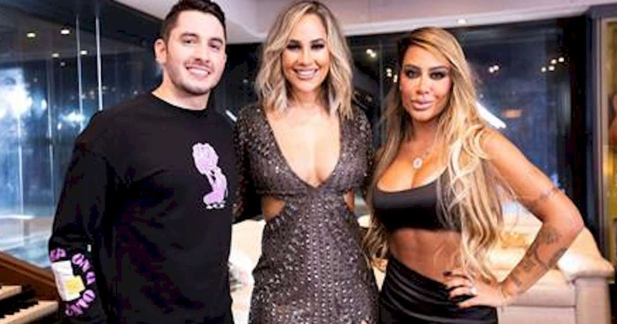 Michele Andrade grava clipe com Jonas Esticado e Rafaella, irmã de Neymar Michele Andrade grava clipe com Jonas Esticado e Rafaella, irmã de Neymar