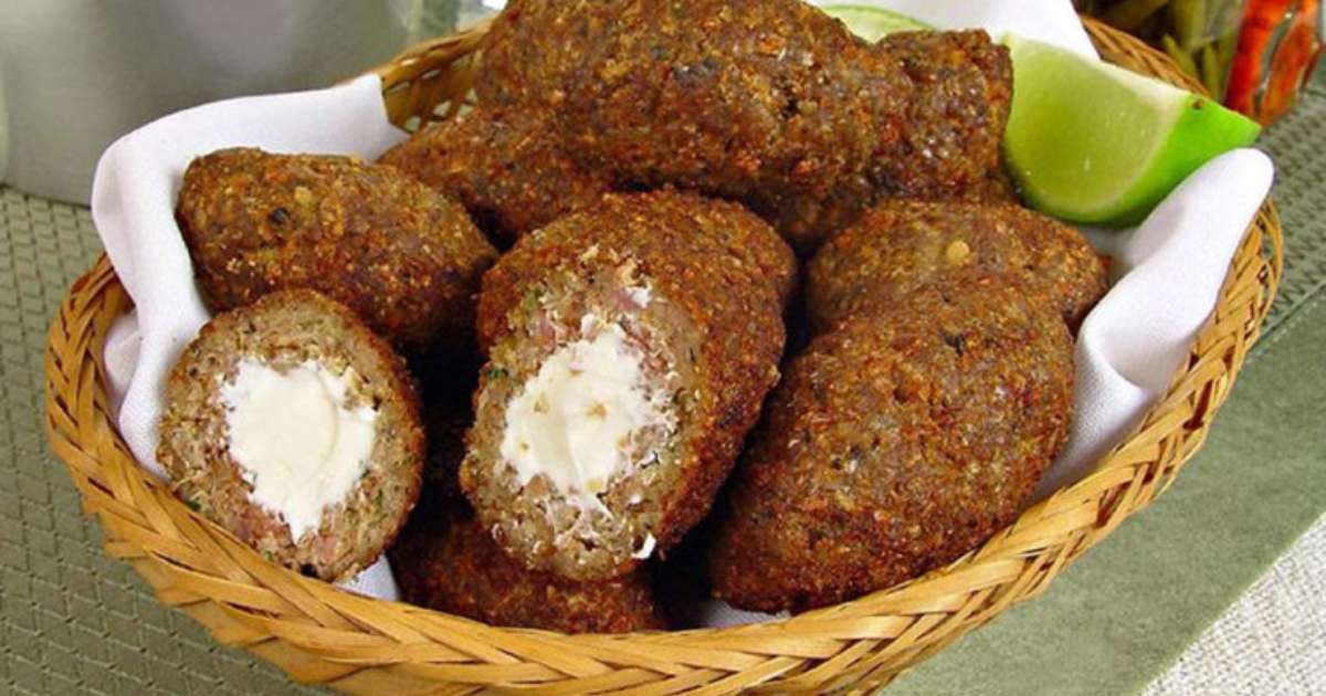 Quibe com queijo muito cremoso