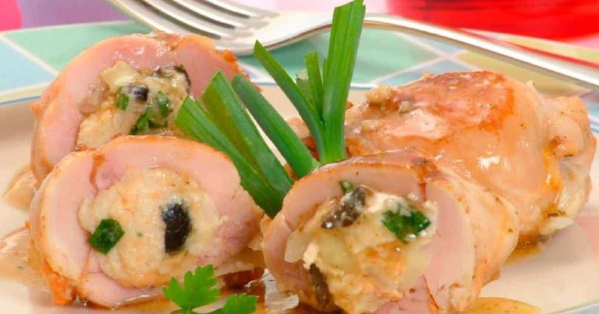Receitas de coxa de frango recheada suculentas