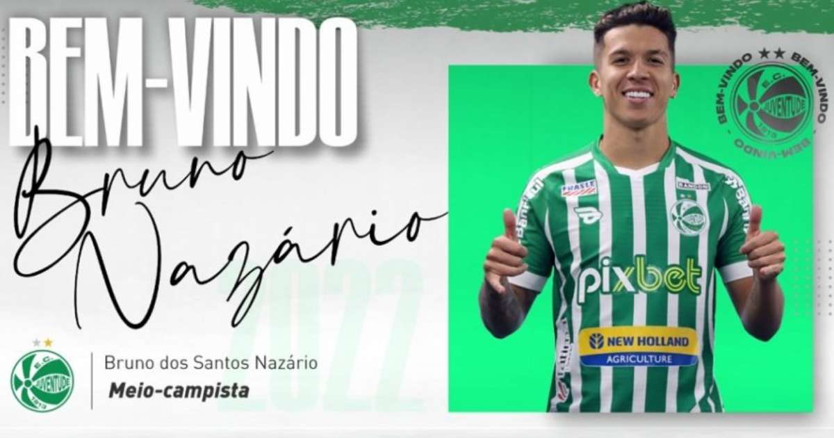 Juventude contrata o meio-campista Bruno Nazário
