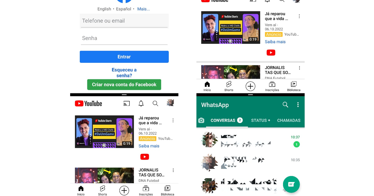 Como ver dois apps abertos na tela do celular ao mesmo tempo