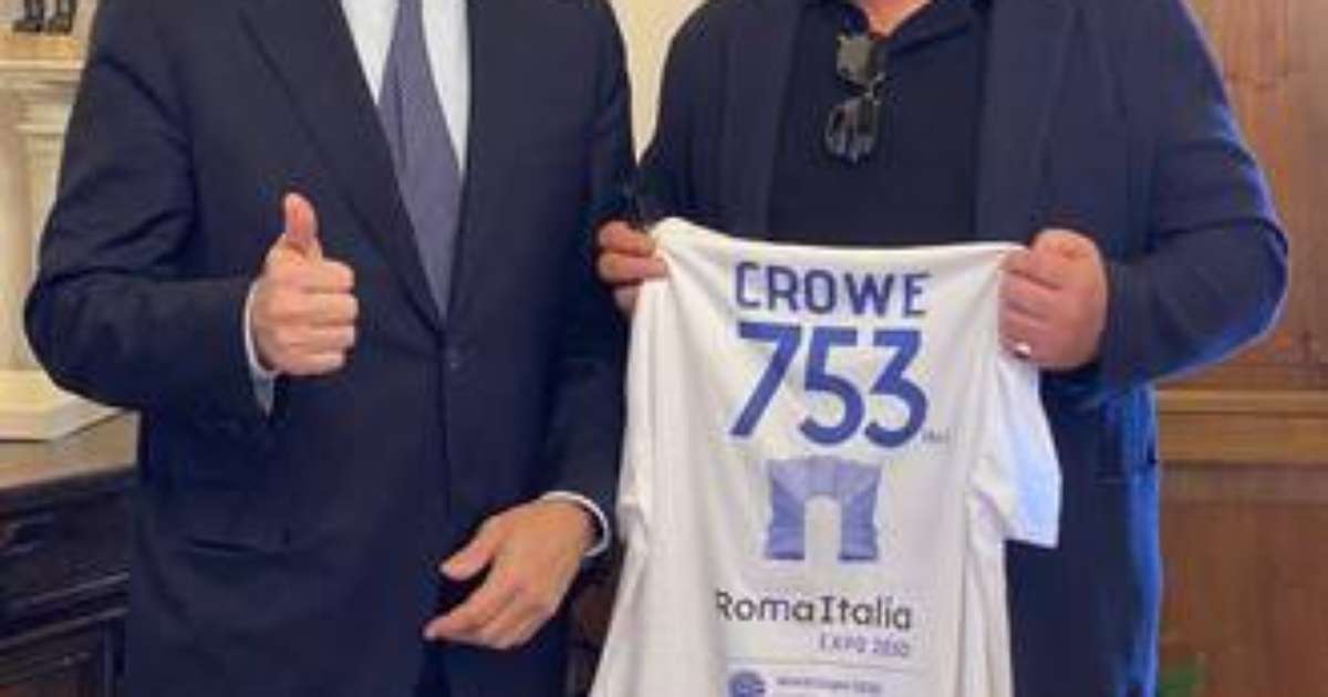 Russell Crowe apoia candidatura de Roma para sediar Expo 2030