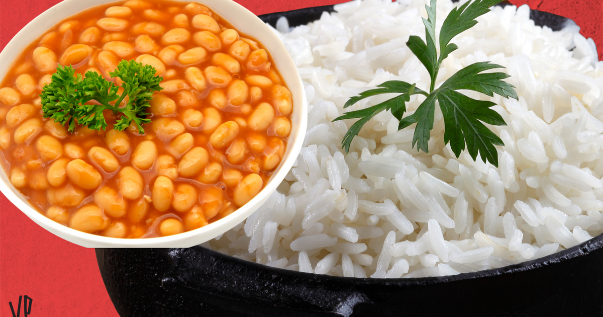 O arroz e feijão são protagonistas em uma alimentação vegana