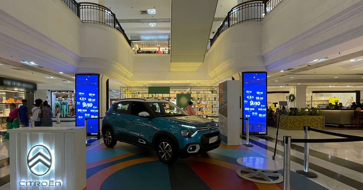 Novo Citroën C3 é exposto em shopping centers pelo País