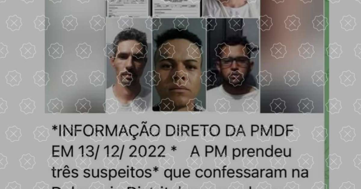 Não é verdade que PM do DF prendeu vândalos infiltrados pelo PT em ...