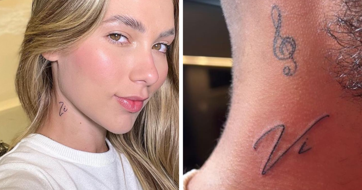 Virgínia e Zé Felipe fazem tatuagens homenageando um ao outro