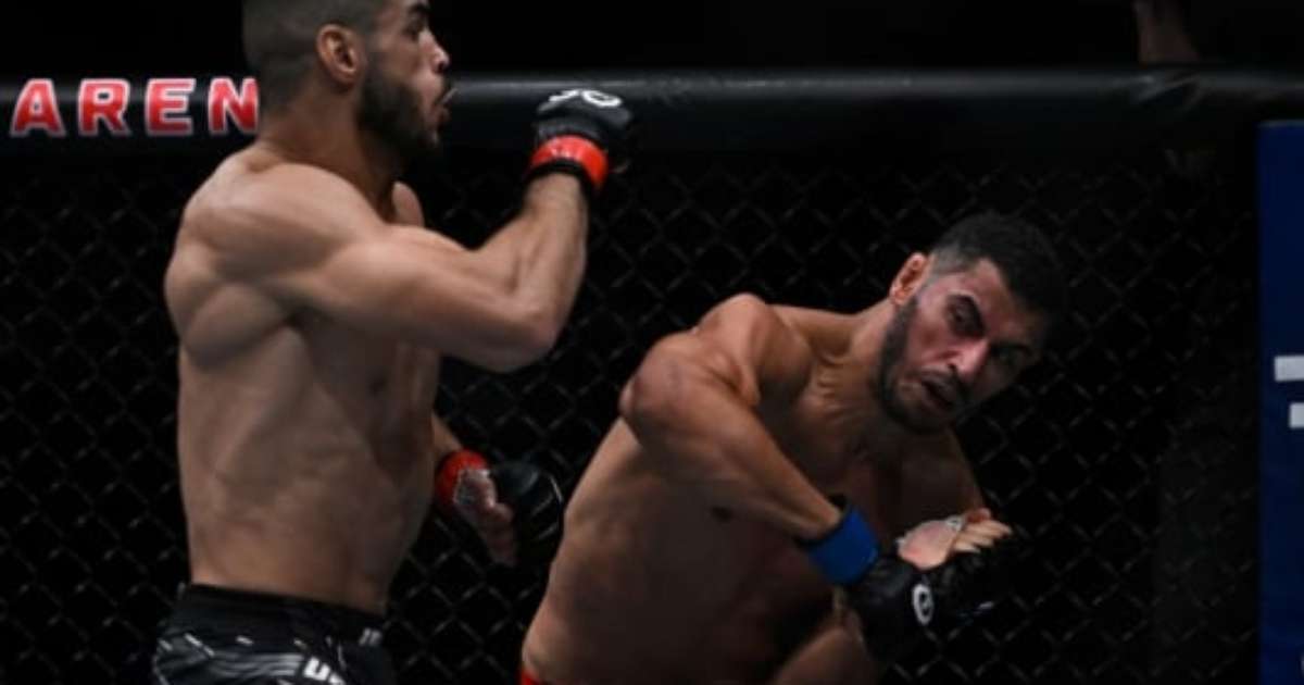 Cartolouco tira a camisa após vitória de 'Marretinha' no UFC 283, no Rio
