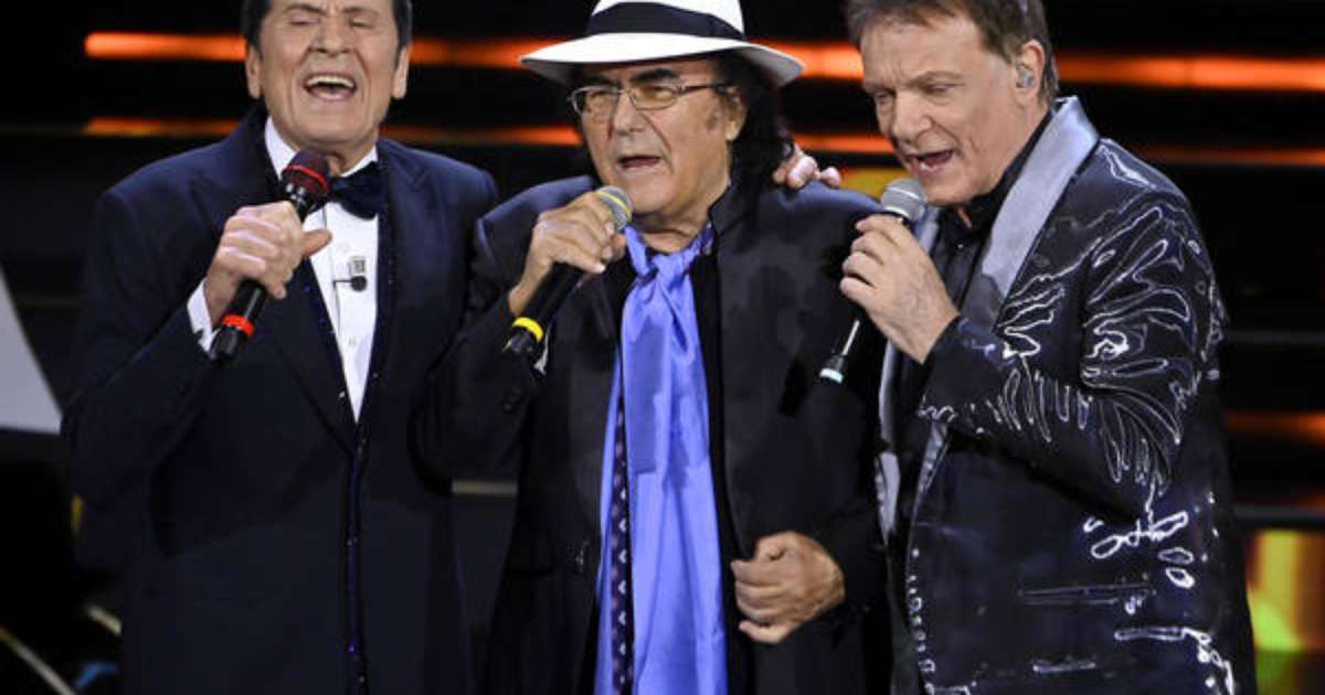 Morandi, Ranieri e Al Bano cantam juntos pela 1ª vez em Sanremo