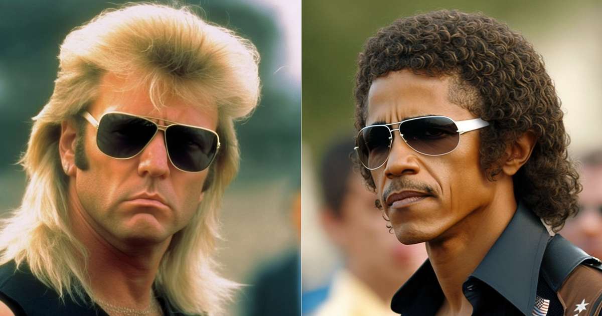 Jovem usa IA para deixar todos os presidentes dos EUA com mullets