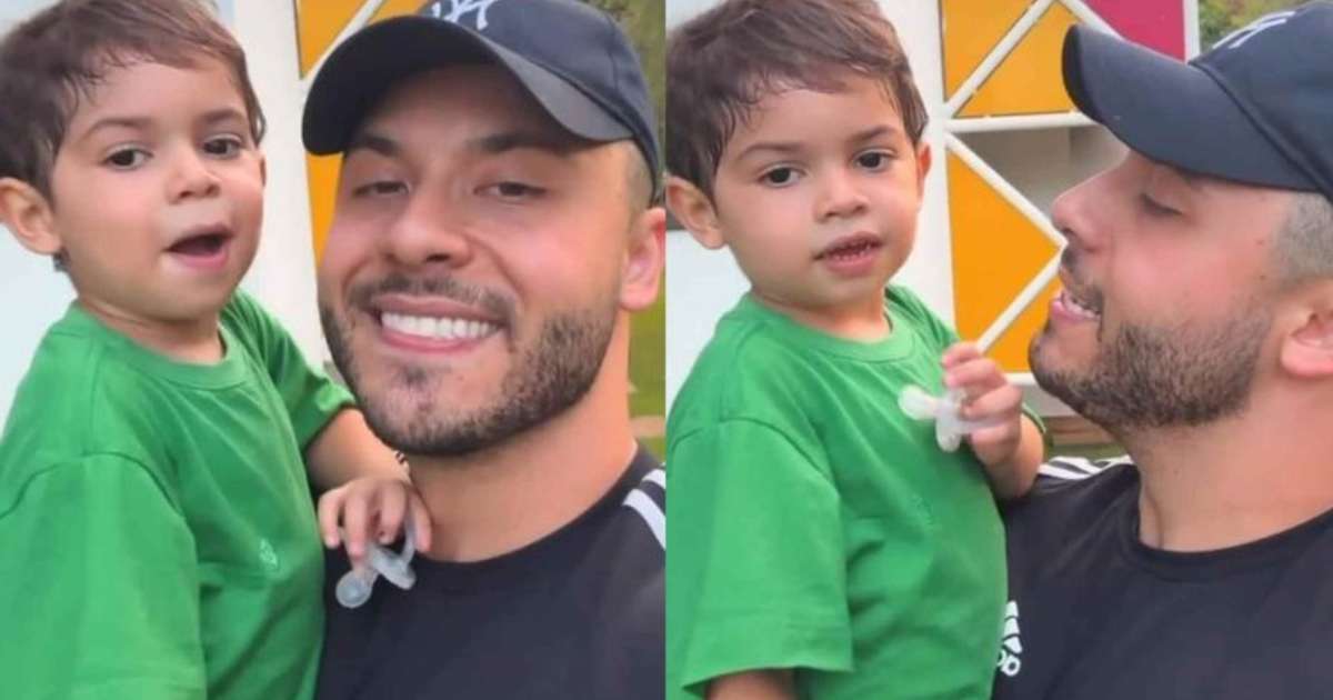 Murilo Huff encanta seguidores ao postar vídeo conversando com filho