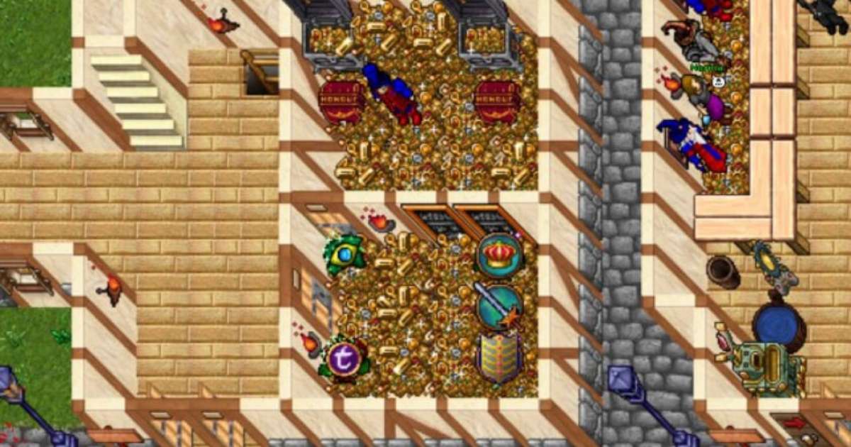 Rei dos Coins completa coleção de itens lendários em Tibia