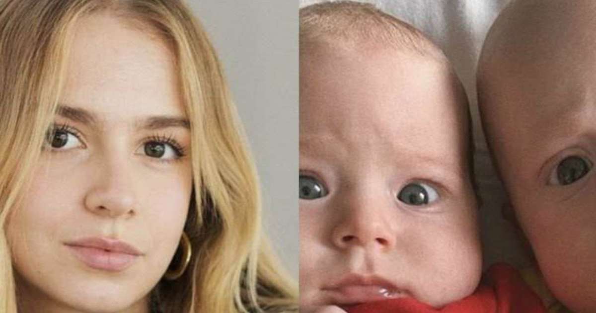 Gêmeos de Isabella Scherer tiram suas primeiras fotos 3x4 e encantam a web