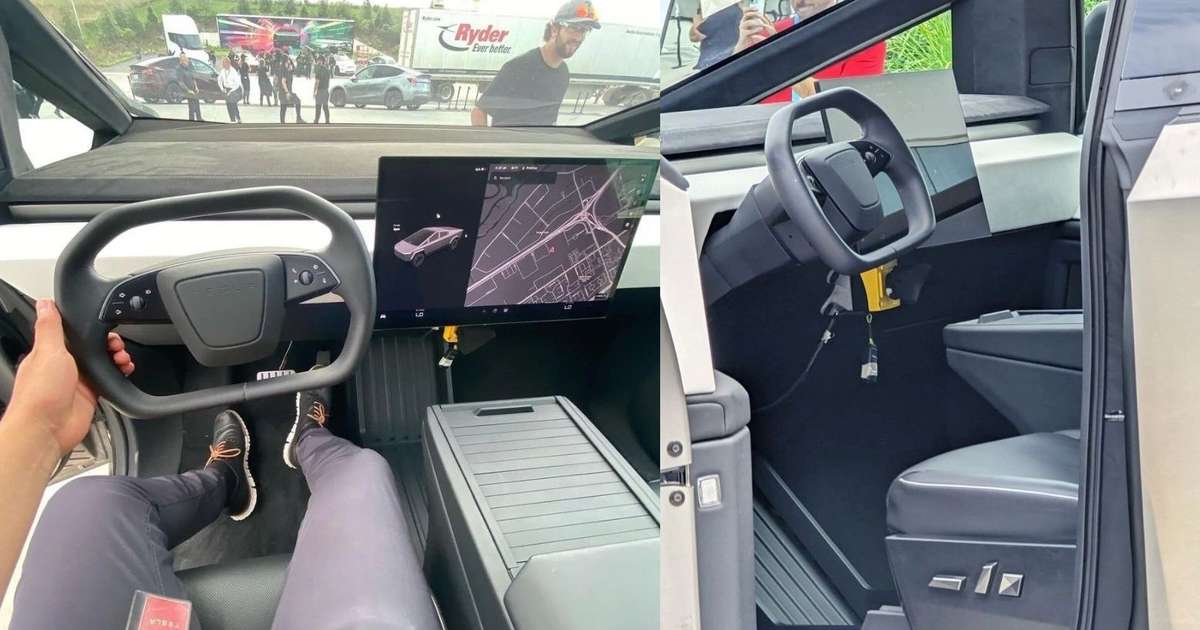 "Feio" x "limpo": supostas fotos do interior do Cybertruck dividem fãs