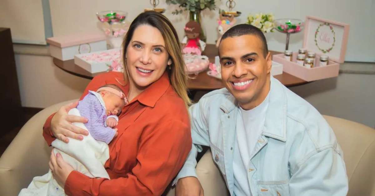 Thiago Oliveira encanta ao exibir em programa da Globo sua filha recém ...