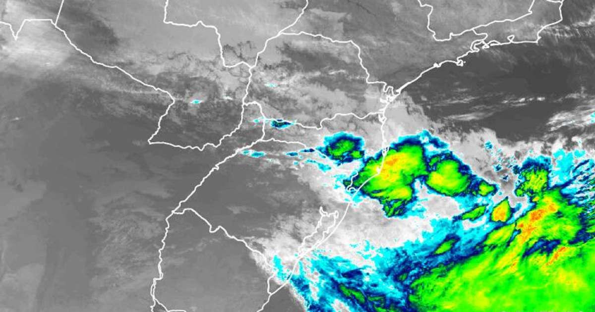 Ciclone extratropical se forma neste sábado no Sul do Brasil
